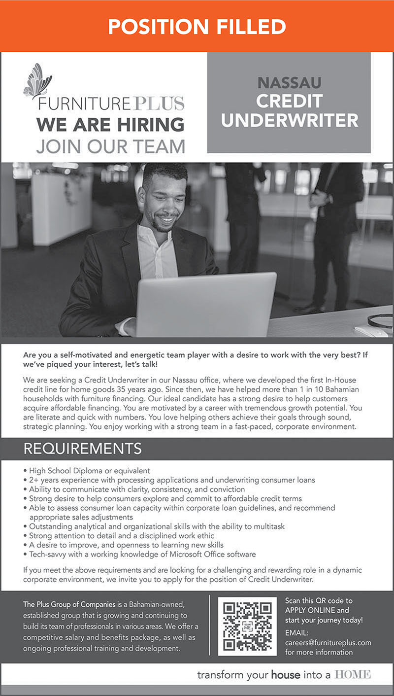 Furniture Plus Available Positions