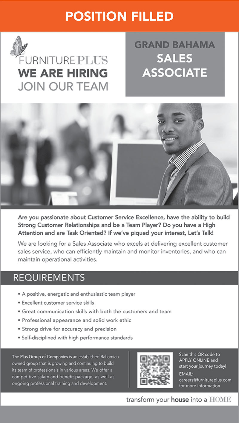 Furniture Plus Available Positions