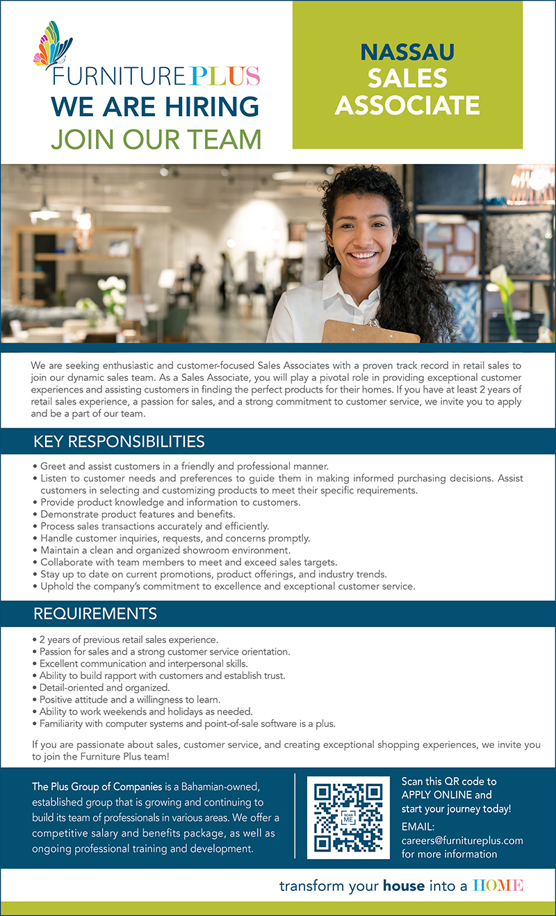 Furniture Plus nassau-sales-associate